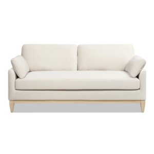 jennifer taylor home pasadena 75.5" modern farmhouse sofa, french beige