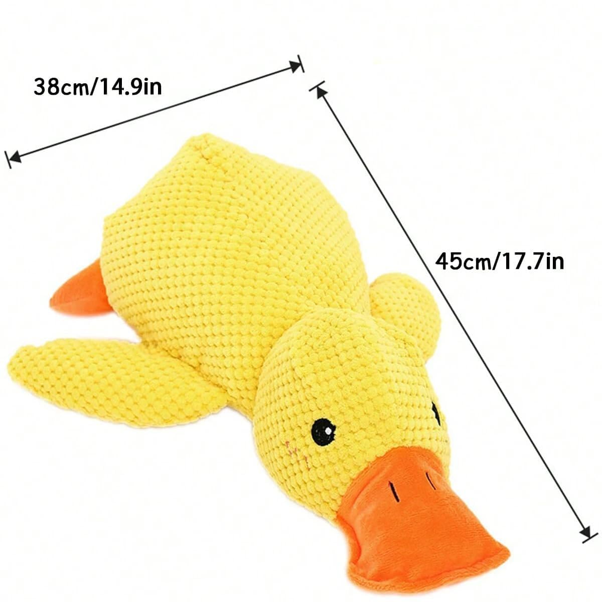 2024 The Mellow Dog Calming Duck, Calming Duck Dog Toy, Yellow Duck Dog Toy, Calming Duck for Dogs, Noovelo Calming Duck Toy, Dog Toy Duck with Soft Squeaker (Yellow)