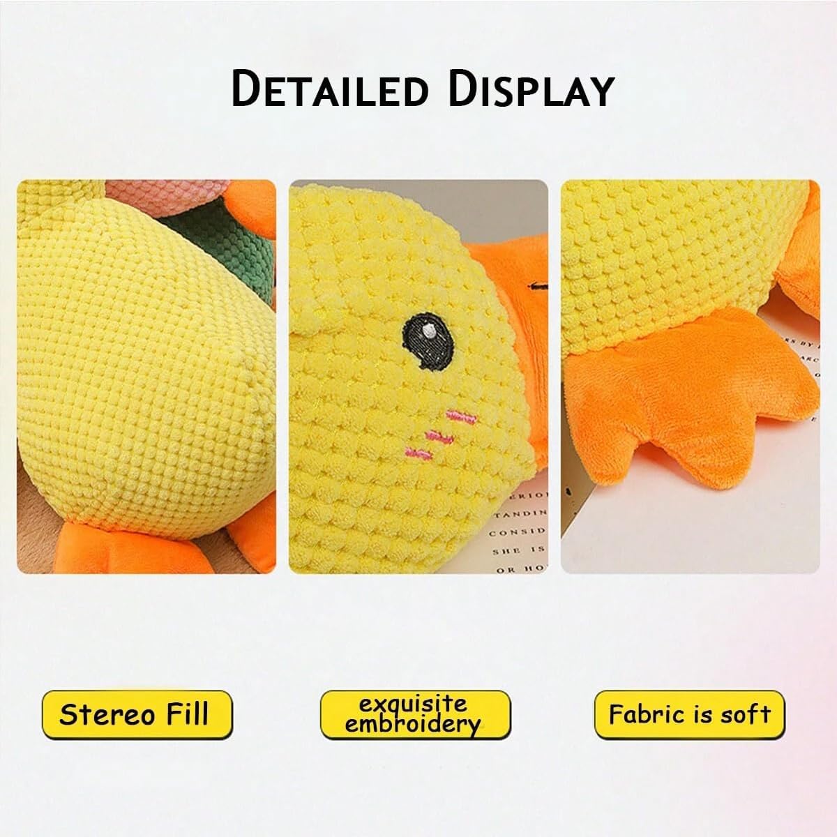 2024 The Mellow Dog Calming Duck, Calming Duck Dog Toy, Yellow Duck Dog Toy, Calming Duck for Dogs, Noovelo Calming Duck Toy, Dog Toy Duck with Soft Squeaker (Yellow)