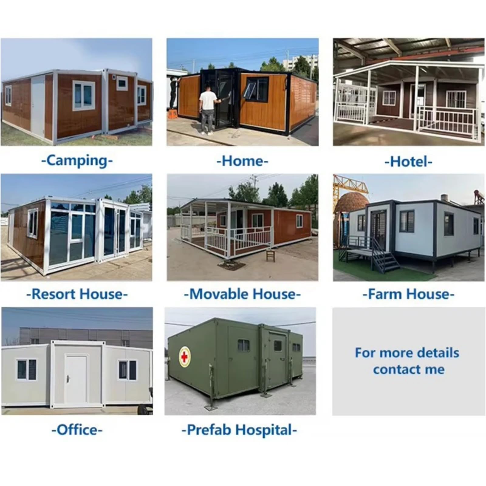 Container Houses Living 3 Bedroom Foldable Prefabricated Folding Container House Expandable Prefab House with Kitchen Bedroom