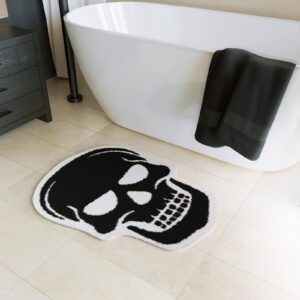 KELINFONG Halloween Doormat, 24 * 16 Inch Non-Slip Washable Spooky Absorbent Halloween Evil Red Lip Kitchen Rug Halloween Bathroom Decor Rug for Kitchen Bedroom Living Room Outdoor Office Indoor