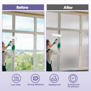 Frosted Glass Paint for Windows Privacy Paint, 16oz Waterproof & UV Resistant,Low Odor Frosted Glass Spray Paint,for Offices Bathrooms Kitchens in Glass Door Surfaces (with tools)