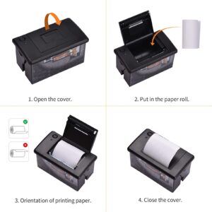 HXBER Receipt Printer, Embedded Thermal Receipt Printer 58MM Mini Printing Module Low Noise with USB/RS232/TTL Serial Port Support ESC/POS Commands for Weighing Apparatus Cash Register Self-Service