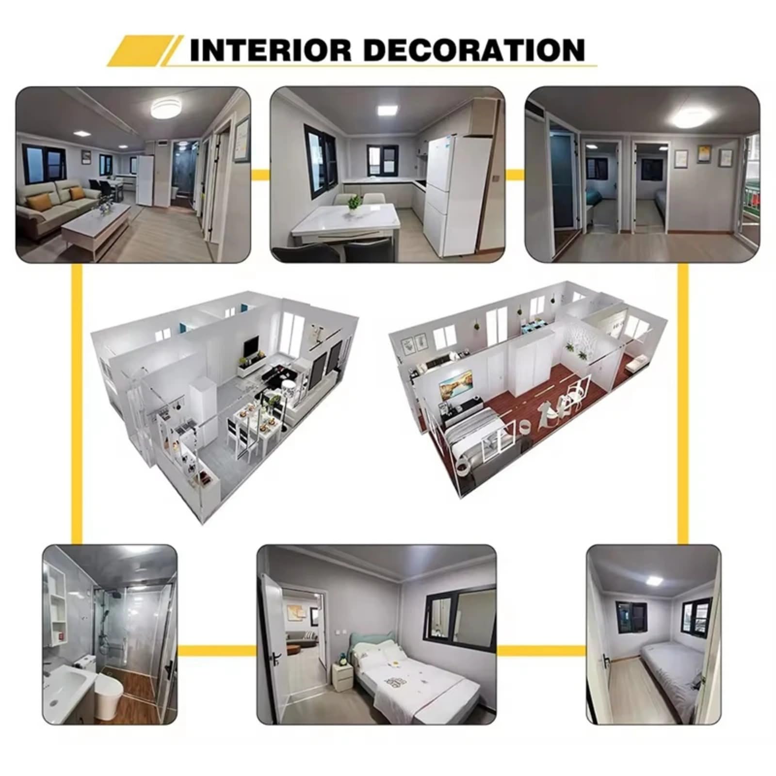 20FT 2 Bedroom Luxury Container Homes Granny Flat Roof Expandable Container House With Full Bathroom