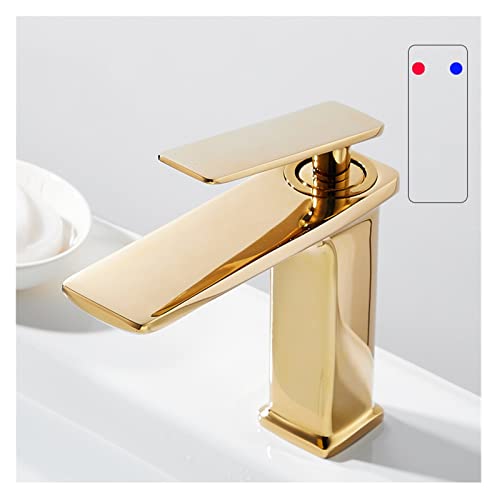 WIMPBLADB High end Basin Faucet Bathroom Sink hot and Cold Water Mixer Crane Deck Installation Single Handle Hole Bathtub Kitchen Faucet(F)