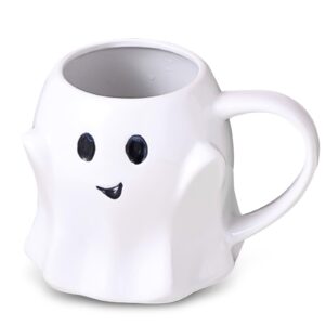 fanfx 13oz halloween ghost mug, ceramic halloween white ghost pattern mug. coffee mugs halloween birthday tabletop drinks adult gifts children gifts women gifts