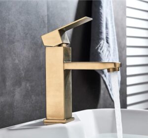 hot and cold water mixer tap single handle mixing bathroom fixture(gold)