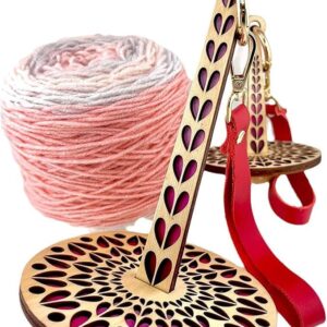 Baoyemes Portable Wrist Yarn Holder, Wrist Yarn Holder, Portable Yarn Holder, Crochet Wrist Holder, Sand Yarn Ball Holder, Gift for Knitting Crochet Crafts Lovers (Red Love Heart)