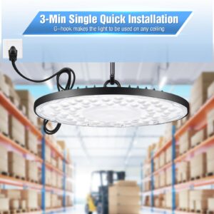 20 Pack 300W UFO Led High Bay Light Fixture,120VAC,5000K Daylight Commercial Shop Bay Lighting,45000LM,[1300W MH/HPS Equiv.]US Plug Area Lighting For Warehouse/Barn/Gym/Factory/Workshop/Garage