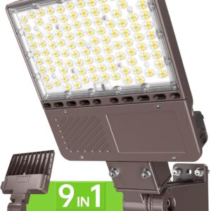 OPENLUX LED Parking Lot Light 150W 120W 90W Adjustable 4500K 5000K 5700K Tunable Up to 22500LM Photocell LED Shoebox Fixture Flood Pole Light Outdoor Field Lighting AC 100-277V