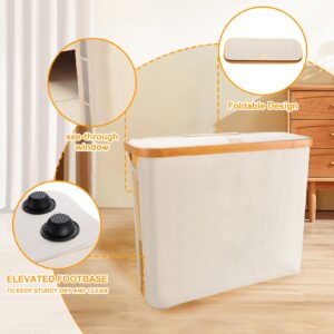 Toilet Paper Storage, Toilet Paper Basket with Lid and Handle, Free Standing Toilet Paper Holder Stand for 12 Mega Rolls, Toilet Paper Organizer for Bathroom, Bathroom Organizer Accessories (Beige)