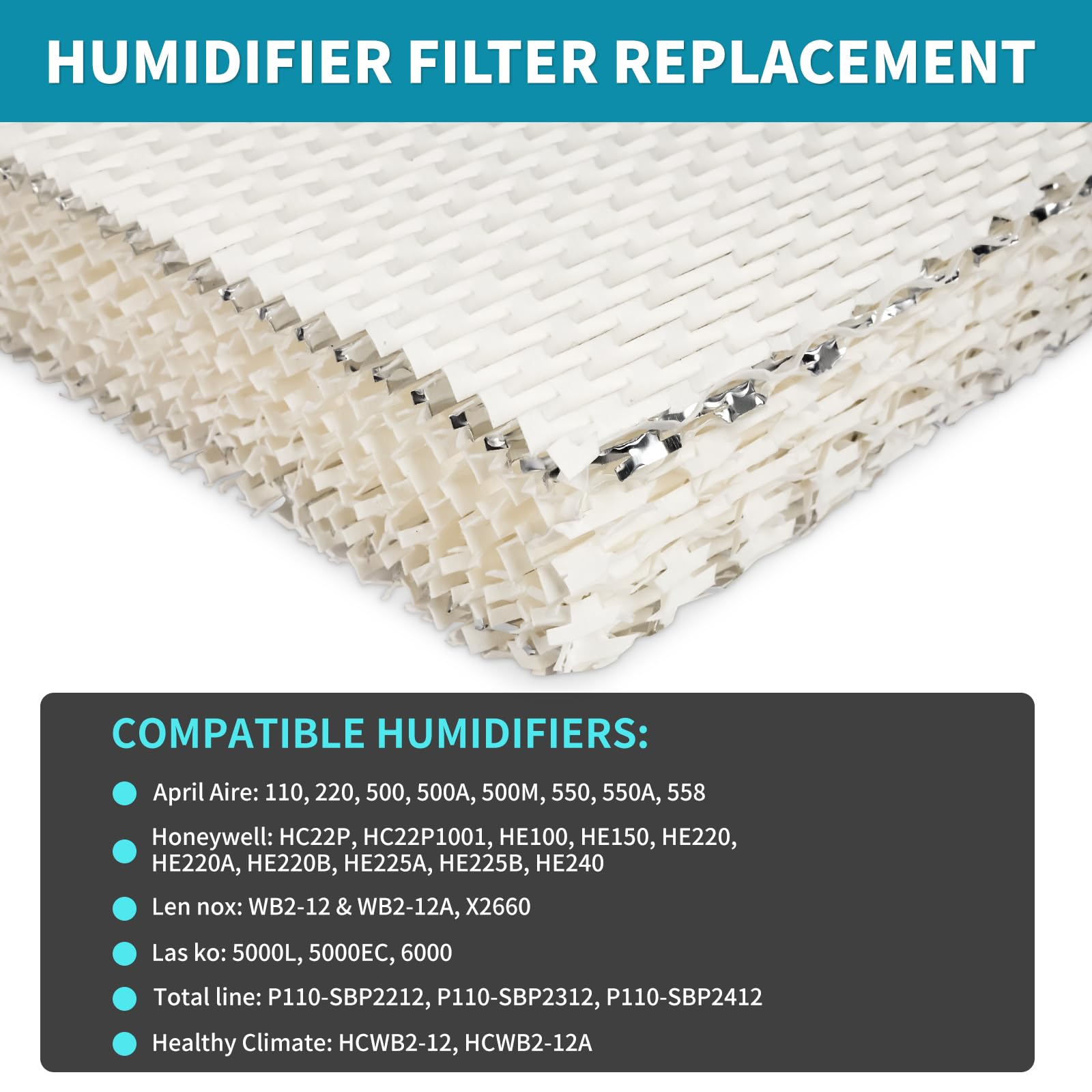 A10 Humidifier Filter Water Panel Replacement for Aprilaire Whole House Humidifier Pad Filters Models 110, 220, 500, 500A, 500M, 550, 550A, 558 Humidifier Wicks Parts & Accessories (Pack of 2)