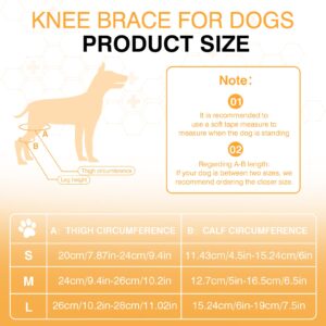 Dog Knee Brace Dog ACL Brace Hind Leg Dog Knee Brace for Torn ACL Hind Leg with Side Stabilizer ACL Brace for Dogs Pain Relief Dog ACL Knee Brace Extra Support Treats Kneecap Dislocation Arthritis