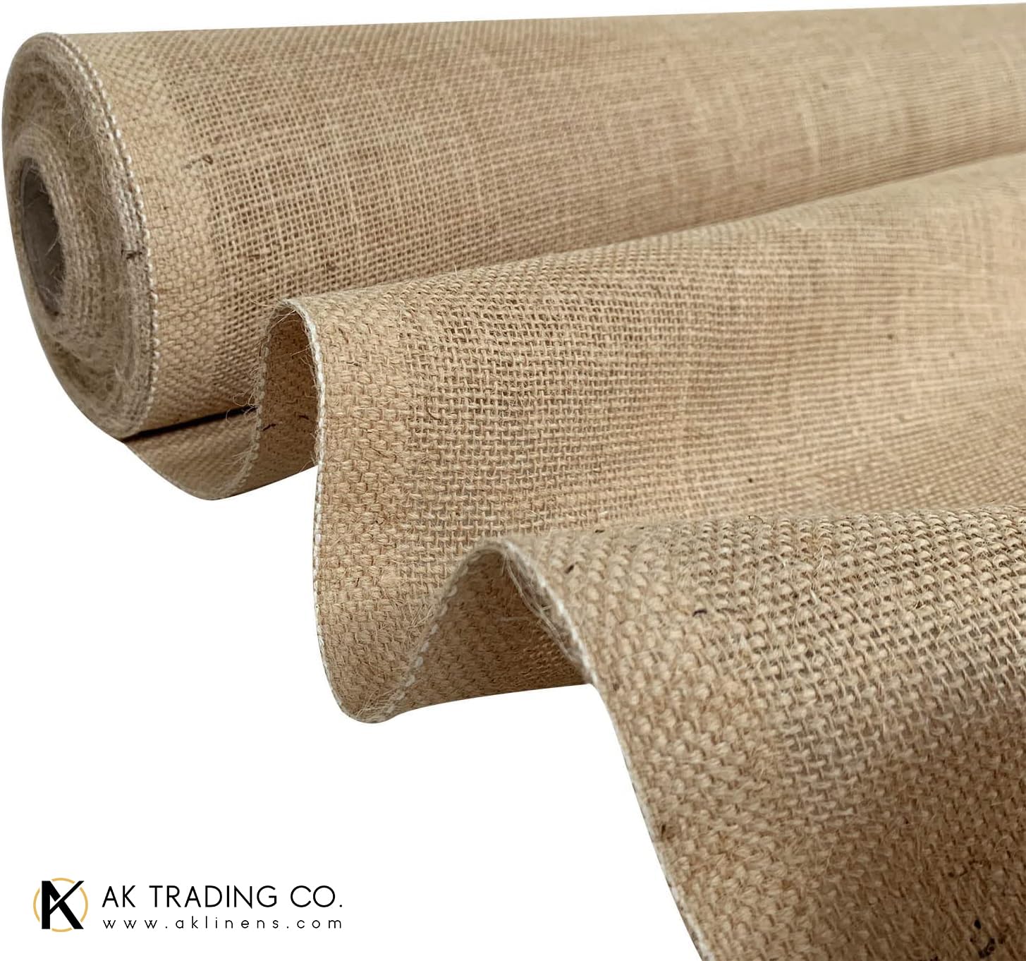 AK TRADING CO. 40" Wide Burlap Fabric 10oz Natural - Heavy Duty 100% Jute Material for Upholstery, Home Décor, Gardening, & Wedding Projects - Eco-Friendly & Biodegradable - 40 Inches x 1 Yard