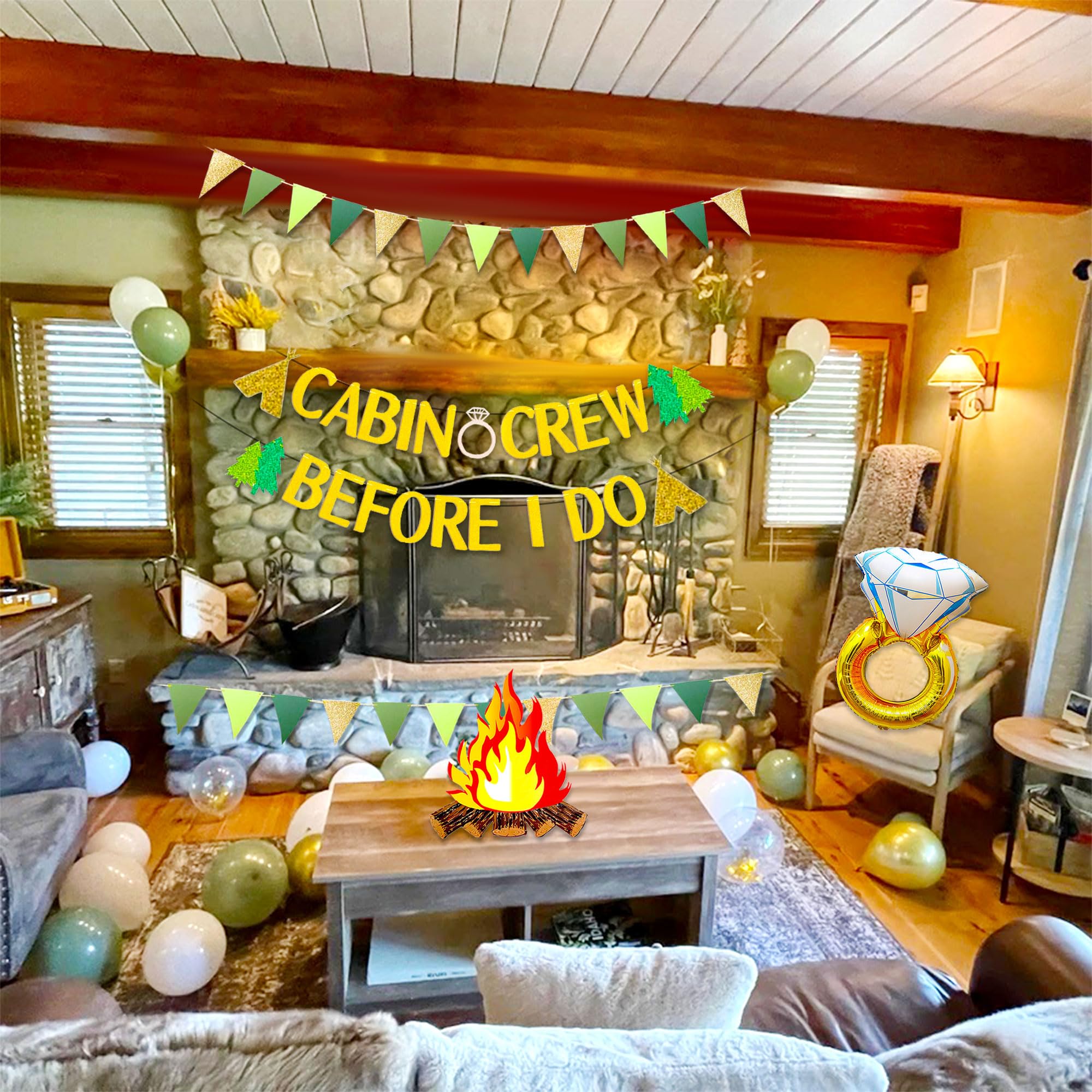 Cabin Crew Before I Do Banner Camping Bachelorette Party Decorations Sign Banner for Cabin Mountain Bridal Shower Engagement Wedding