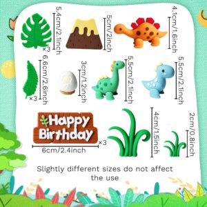 JeVenis Luxury Little Dinosaur Cake Decorations Dinosaur Cupcake Topper Little Dinosaur Cake Toppers for Birthday Baby Shower Party Supplies