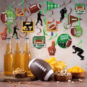 54 PCS Football Party Decorations Football Hanging Swirl for Football Birthday Party Football Game Day Sports Theme Party Supplies