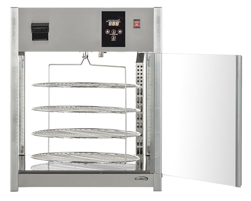 KoolMore 18 in. Commercial Pizza Display Warmer with 4 Rotating Racks in Stainless-Steel (KM-HPD4-18)