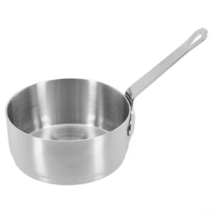 sauce bowl, stainless steel small saucepan mini pot gravy milk pot mini serving bowls for side dishes for bbq and party dinner(silver（100ml）)