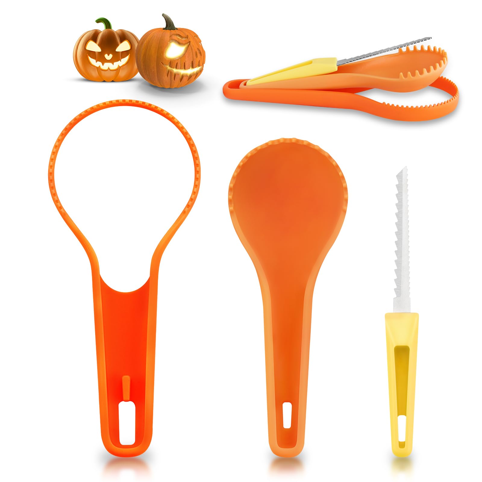 Zuacs Halloween Pumpkin Carving Kit,Professional Stainless Steel Craft Tools for Halloween Decoration Jack-O-Lanterns,2024 New Pumpkin Carving Set For Kids Or Adults,Pumpkin Decorations Tools