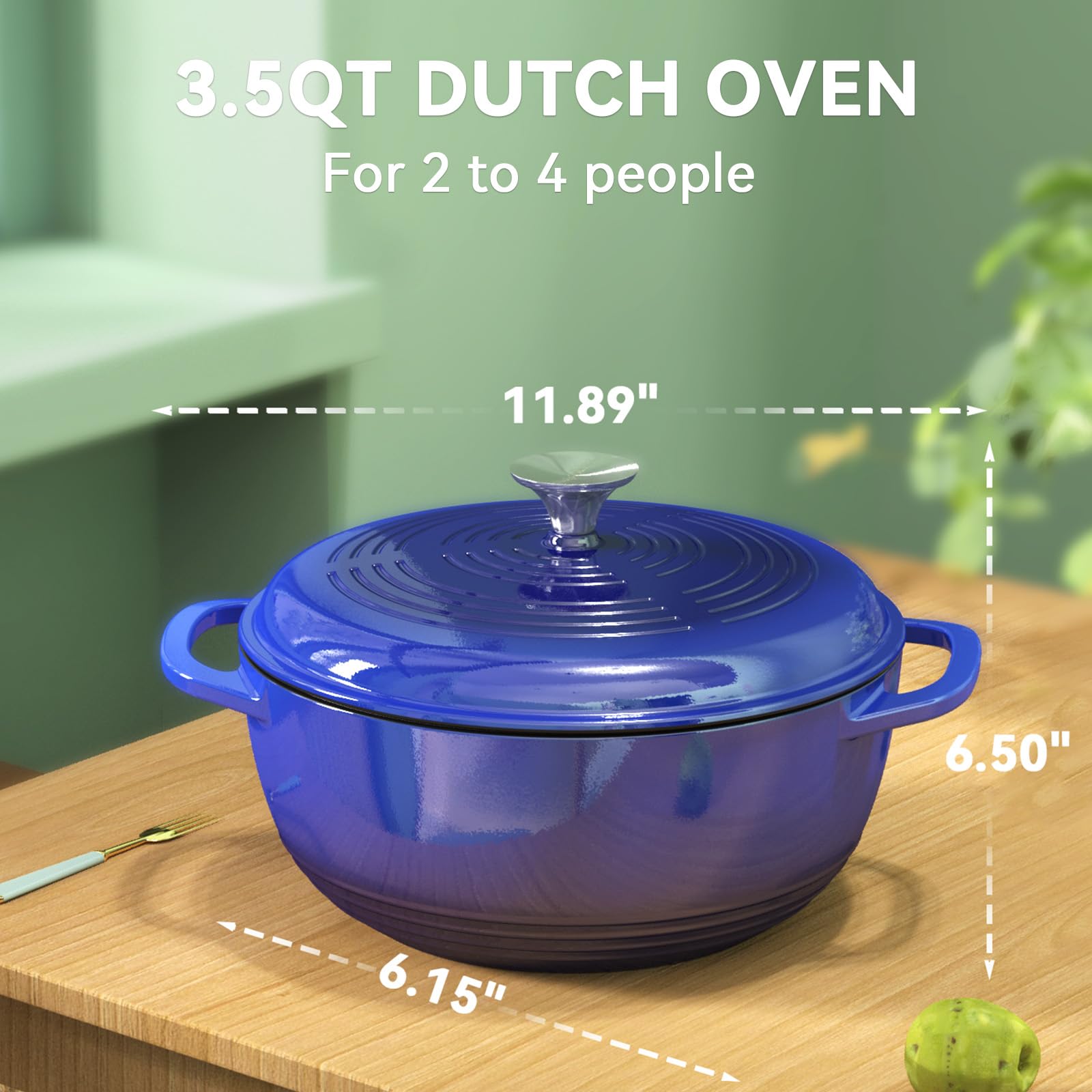 magicplux 3.5 Quart Dutch Oven with lid