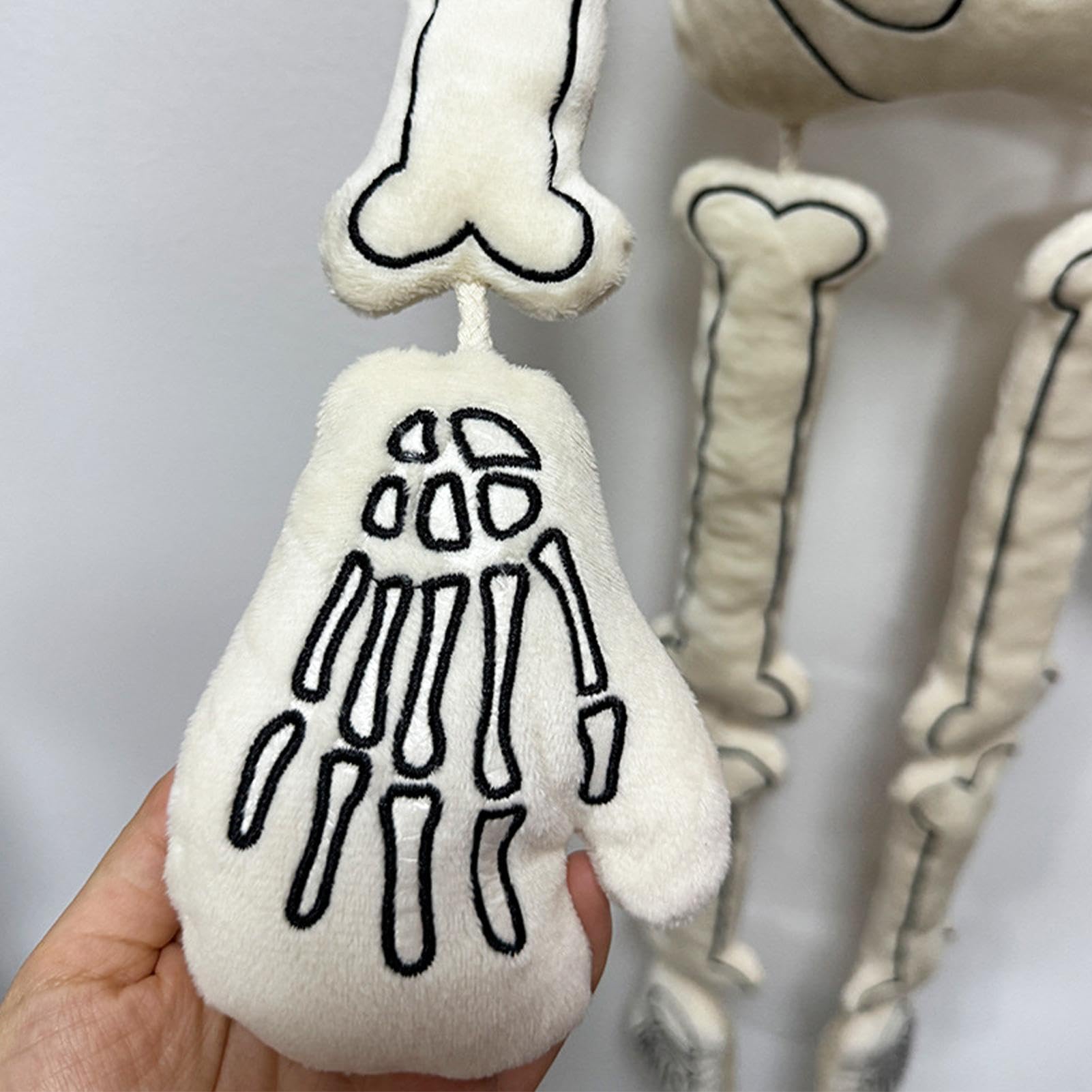 37 Inch Halloween Skeleton Plush Skeleton Full Body Skeleton White Bone Plush Doll Cute Plush Skeleton Halloween Pillow Skeleton Decorations Skeleton Pillow Ornament Halloween Decor