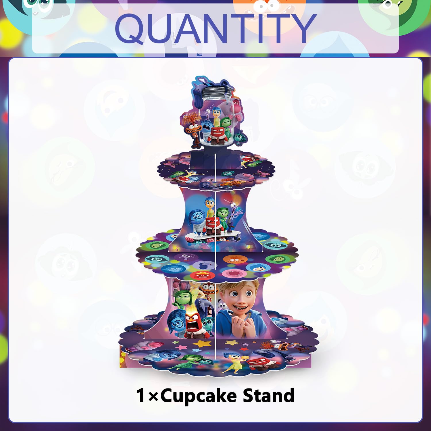 ZEZGERS Inside Cupcake Stand Holder 3 Tier Party Decorations Inside Party Supplies For Birthday Party