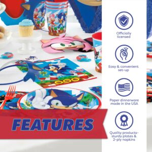 Unique Sonic Party Bags | 24 ct | Sonic Goodie Bags for Sonic Party Favors | Sonic Birthday Party Decorations | Includes Sticker for Birthday Child