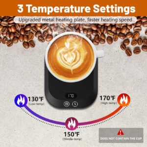 Mug Warmer,Coffee Mug Warmer for Office Use or Candle Warming,Coffee Warmer with 3 Temperature Control,Mug Warmer for Desk with Auto Shut Off,Cup Warmer for Tea Beverage Milk and Gift for Lovers