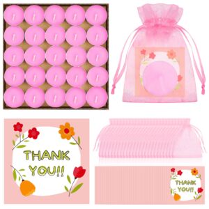 50 sets baby shower favors 50 pcs tea light candles gifts for guests 50 pcs tea light candles with 50 thank tags and organza bags for baby shower & gender reveal party decorations