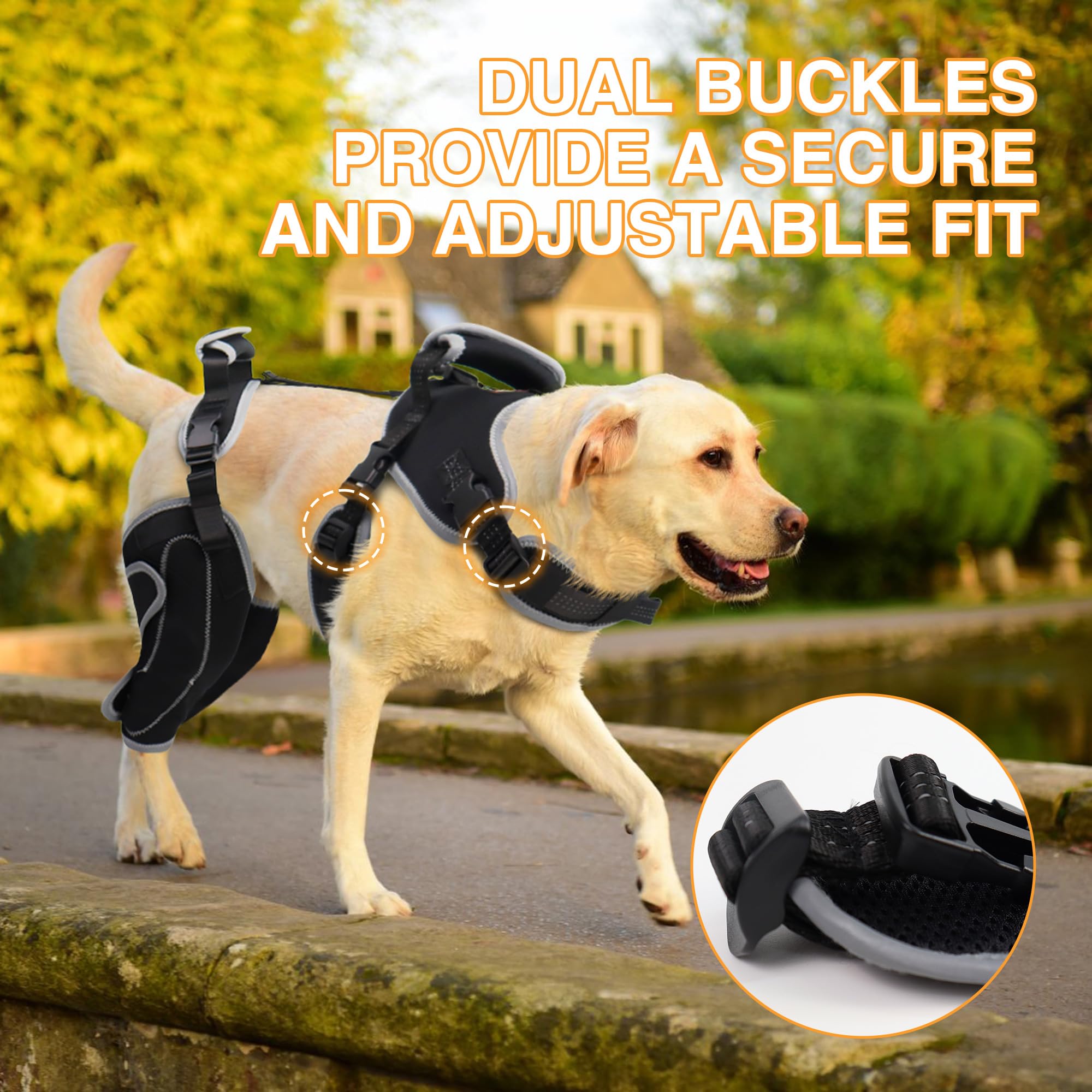 Dog ACL Knee Brace for Torn ACL Leg,ACL Brace for Dogs Rear Legs,Dog Back Leg Support Brace,Dog ACL Brace Hind Leg,Dog Leg Brace, Dog CCL Brace,Braces for Dogs Hind Legs Balance(L)