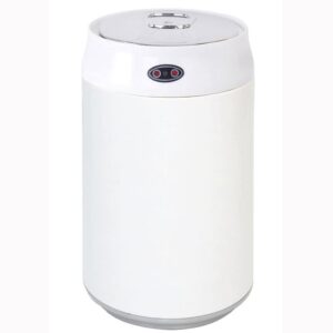 lllsss mini sensor stainless steel garbage can auto close waste bin trash bucket battery power decoration(d)