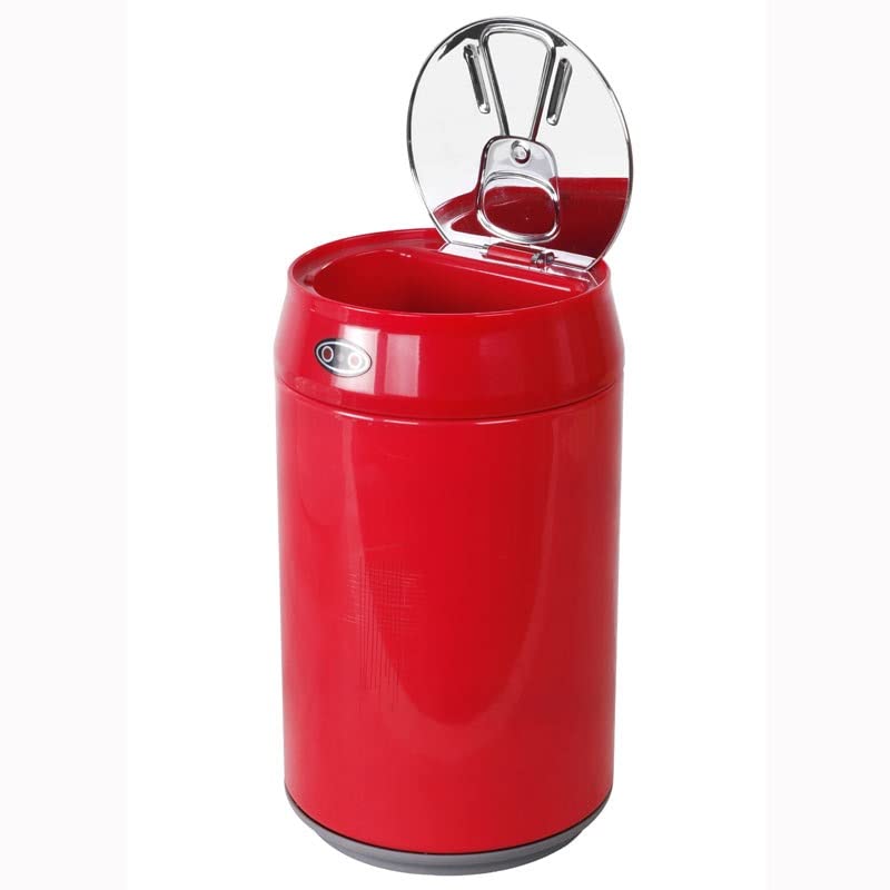 LLLSSS Mini Sensor Stainless Steel Garbage Can Auto Close Waste Bin Trash Bucket Battery Power Decoration(D)