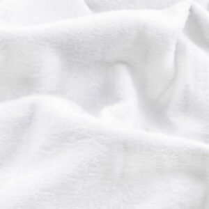 entisn minky fabric by the yard, 1 yard x 60 inch wide pre-cut minky fleece fabric white cuddle minky fabric, soft plush fabric solid minky for blanket, pillow cover, scarf, sewing