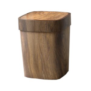 imitation wood trash can rectangular trash bin waste basket compact garbage container bin for bedroom living room kitchen, s