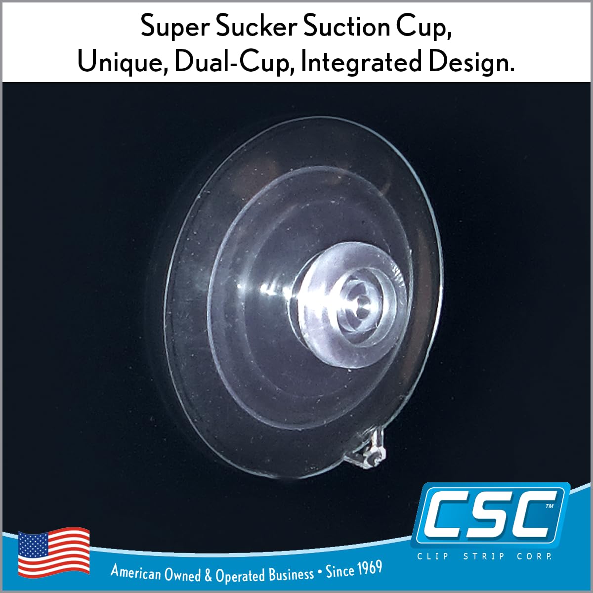 Clip Strip 12 Pack Suction Cups, Heavy Duty Super Sucker Suction Cup Without Hook, 1.75" Diameter, 4 pounds Downward Weighted Rate, Display Signage in Retail, Ideal for Home, Office, & Retail Stores