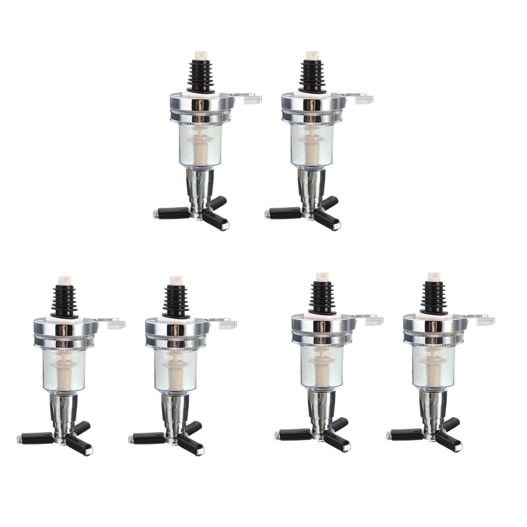 Pomojonbi 6Pcs 45Ml/1.5Oz Bar Butler Wall Mounted Replacement Nozzle Shot Dispenser for Revolving Liquor Bottle Holder