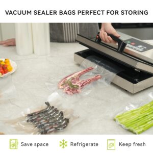 8" x 12" Vacuum Sealer Bags, 200 Pack with 5 Liquid Block Bags, Perfect for Food Storage, Sous Vide, and Meal Preparation, Lock Fresh and Nutrients