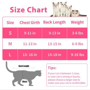 Cat Recovery Suit Cat Onesie for Cats After Surgery Female, Breathable Cat Surgery Recovery Suit for Abdominal Wounds Post-Surgery, Cat Surgical Spay Recovery Shirt for Cats Kitten Pink Small