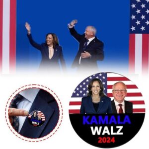 Kamala Harris Waltz 2024 Button Pins，Kamala Harris Tim Waltz 2024 President Election Round Buttons Badge for Supporter, Kamala 2024 New Cute Pin, Exquisite Kamala Harris Lapel pins(10pcs) (Pink)