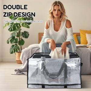 4 Pack Moving Bags,boxes for packaging moving storage bags,Space Saving Storage Bags Alternative to Moving Boxes and Bins, Semi-Transparent