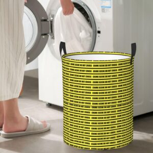 Crime Scene Laundry Hamper Basket with Handles For Bathroom Laundry Storage Bedroom