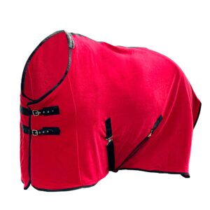 polar fleece cooler horse fleeces,horse cooler & fleece blankets for horses，horse exercise sheet，horse care blanket (red, eu 135 cm - us 72 in)