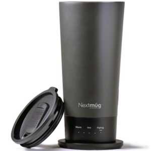 nextmug go - temperature-controlled, self-heating travel mug (graphite - 16 oz.)