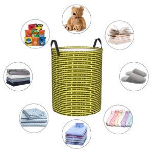 Crime Scene Laundry Hamper Basket with Handles For Bathroom Laundry Storage Bedroom