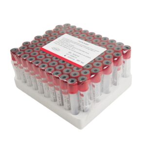 VNisenllc 100pcs Veterinary Lab Blood Collection Tubes Clot Activator Coagulation Blood Collecting Tube Veterinary Supplies, Red 5ml