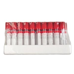 VNisenllc 100pcs Veterinary Lab Blood Collection Tubes Clot Activator Coagulation Blood Collecting Tube Veterinary Supplies, Red 5ml