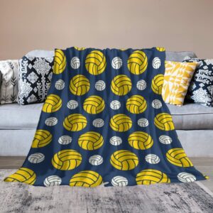 Volleyball Blanket Volleyball Gifts for Boys Girls Warm Cozy Flannel Volleyball Throw Blanket for Kids Adults Volleyball Lovers for Couch Bed 50"x40"