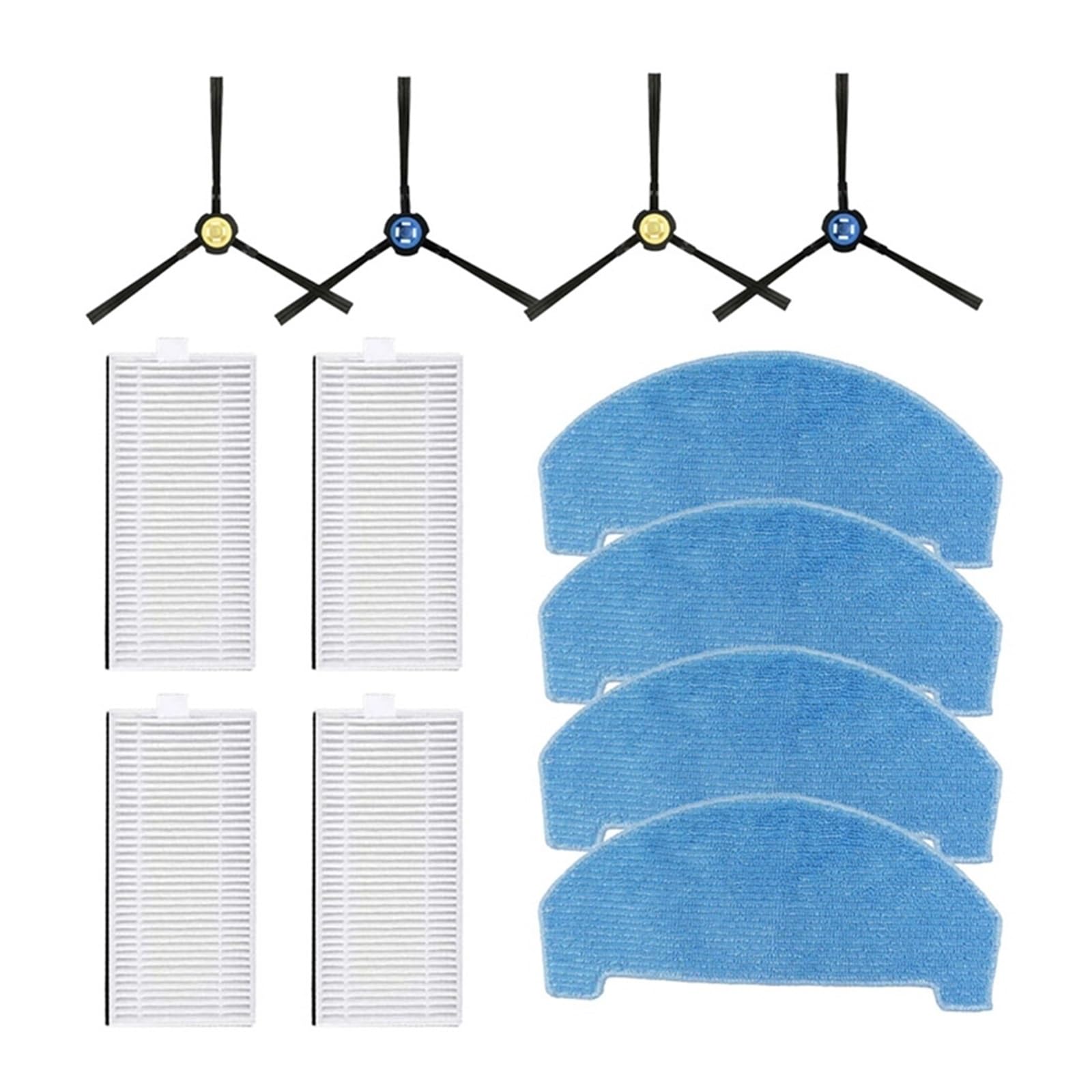 PLANTKA Side Brush, Hepa Filter, Mop Cloth, Compatible for ILIFE A20/ T20s, Vacuum Cleaner Parts