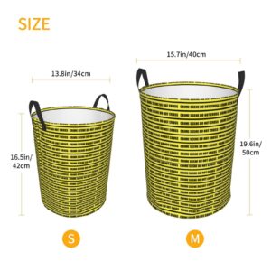 Crime Scene Laundry Hamper Basket with Handles For Bathroom Laundry Storage Bedroom